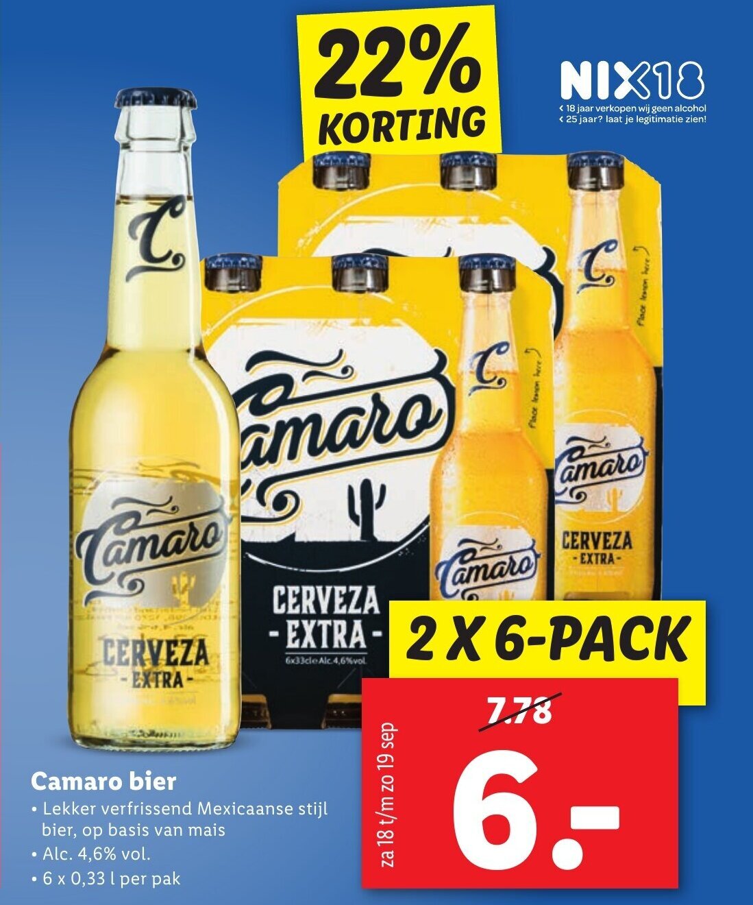 Camaro bier aanbieding bij Lidl