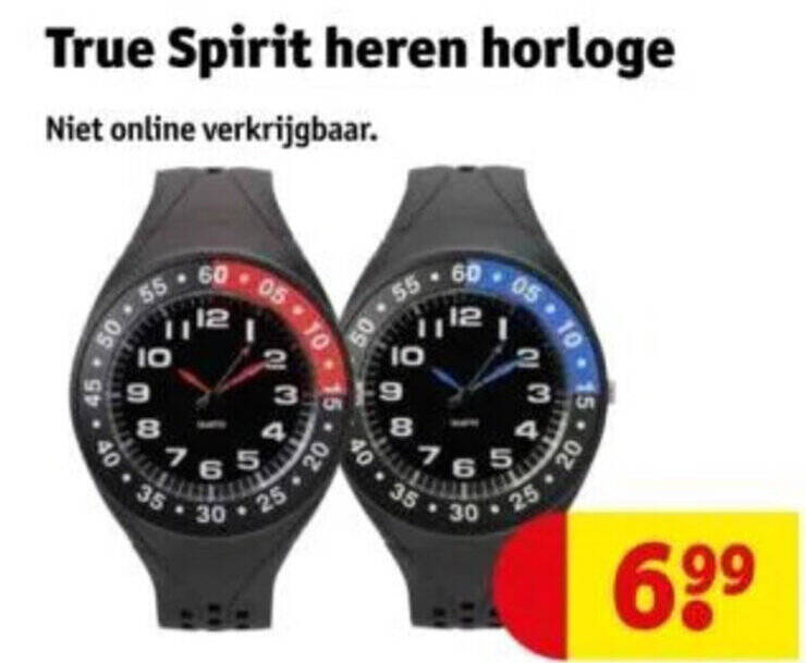 True Spirit heren horloge aanbieding bij Kruidvat