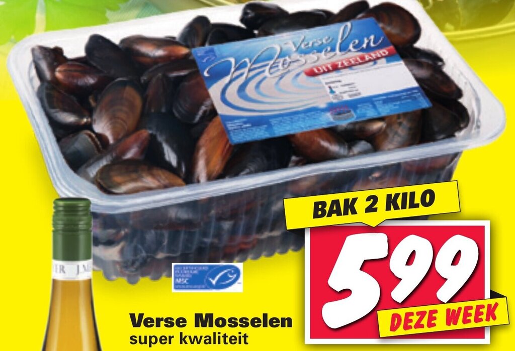 Verse mosselen 2kg aanbieding bij Nettorama