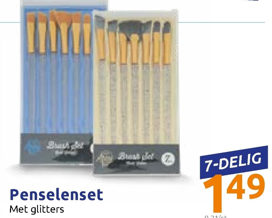 Penselen- set aanbieding bij Action