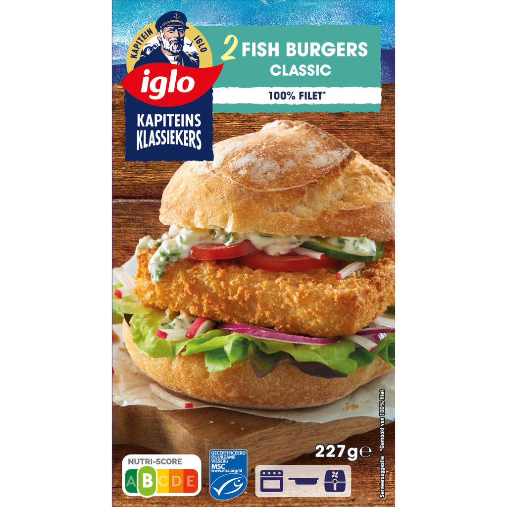 Iglo ocean cuisine fish filetburger 2 stuks 1+1 GRATIS aanbieding bij ...