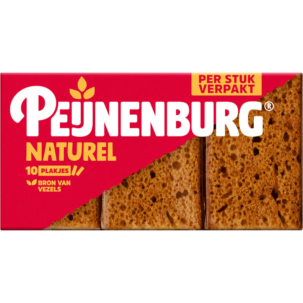 Peijnenburg ontbijtkoek naturel portieverpakking aanbieding bij Dekamarkt