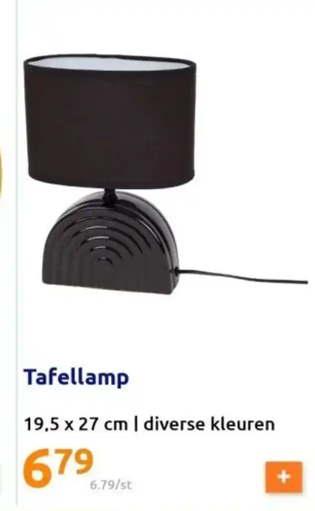 Tafellamp 19,5 x 27 cm | diverse kleuren aanbieding bij Action