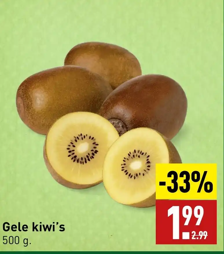 Gele kiwi's 500 g. aanbieding bij ALDI