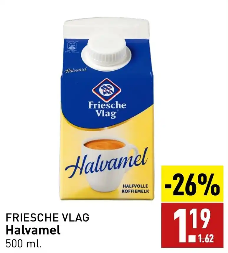 Friesche Vlag Halvamel 500 ml aanbieding bij ALDI