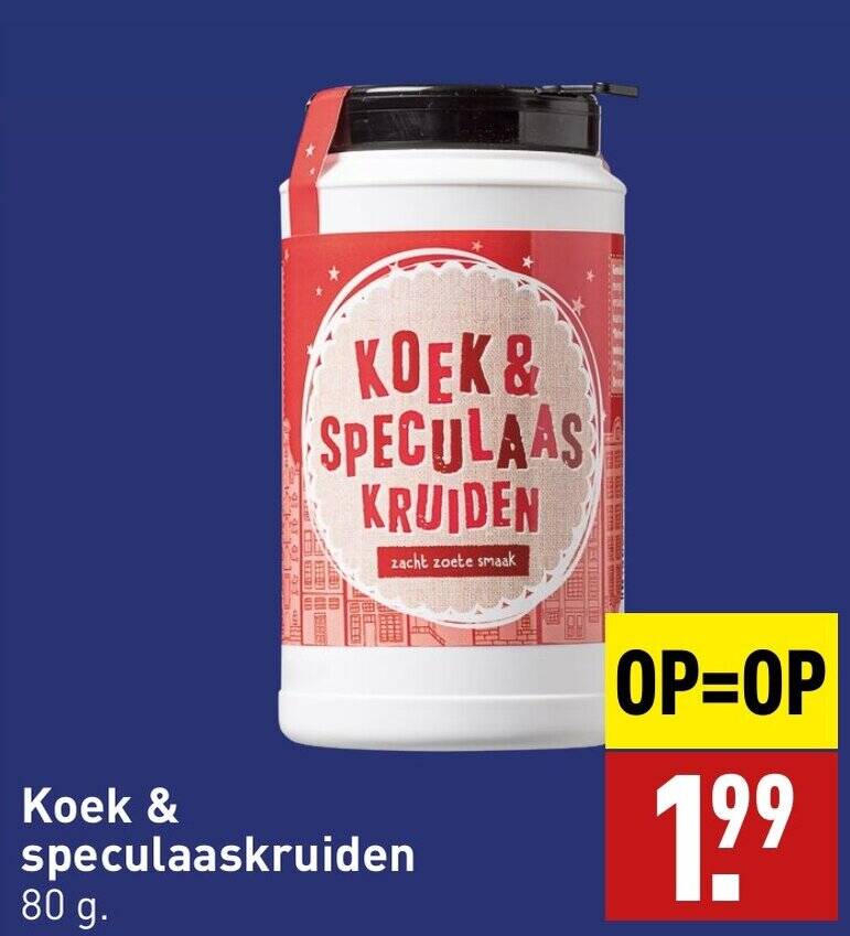 Koek & speculaaskruiden 80g aanbieding bij ALDI