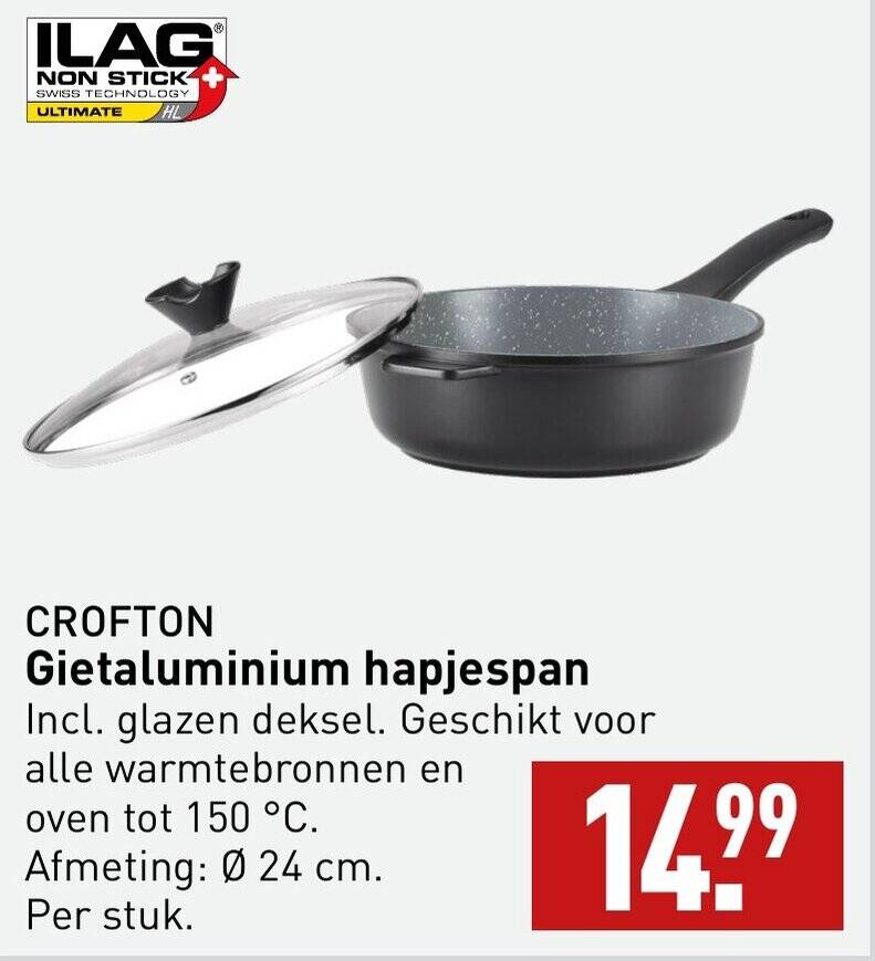 CROFTON Gietaluminium hapjespan aanbieding bij ALDI
