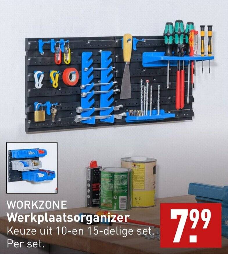 WORKZONE Werkplaatsorganizer aanbieding bij ALDI