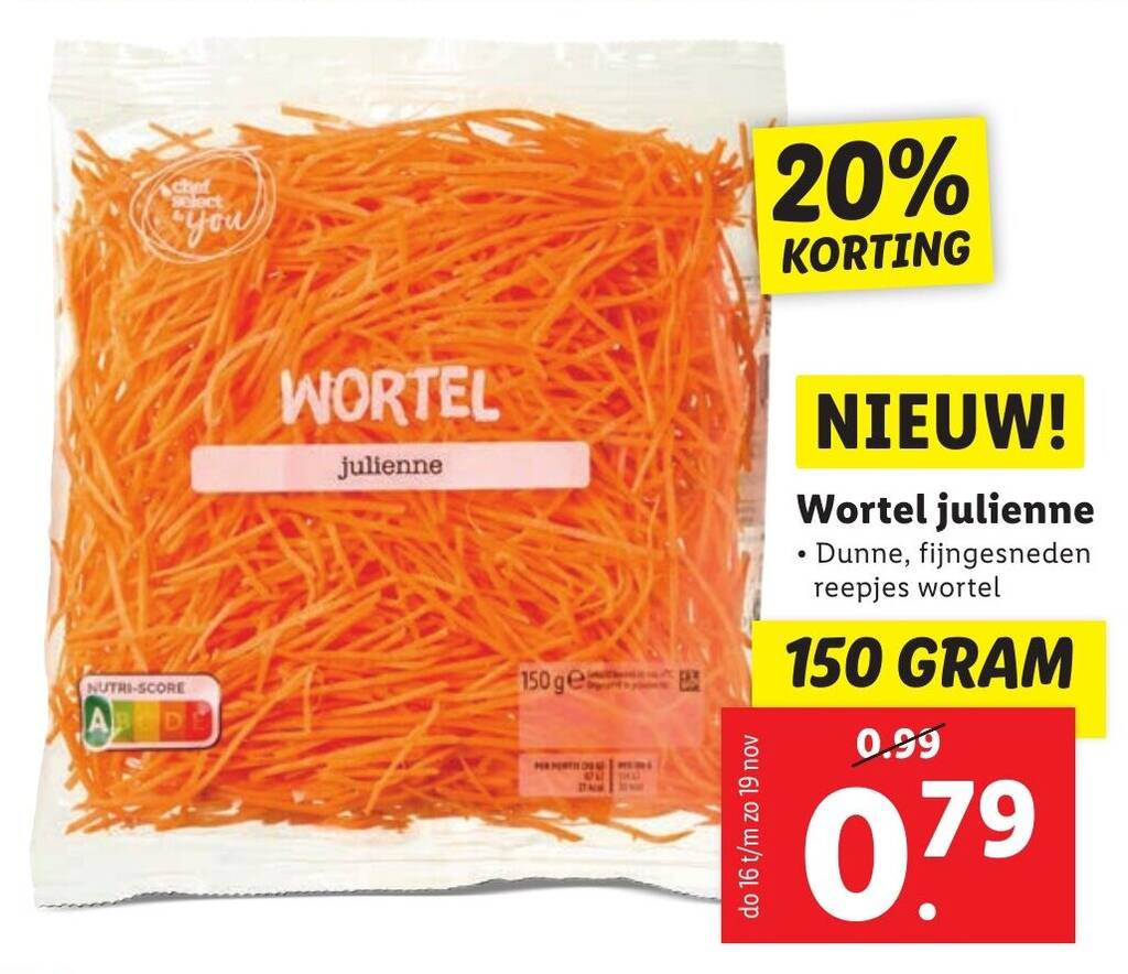 Wortel julienne 150g aanbieding bij Lidl