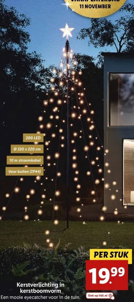 Verlichting kerstboom aanbieding bij Lidl
