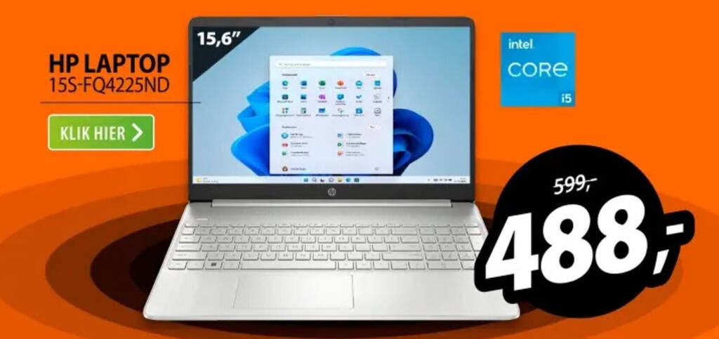 HP LAPTOP 15S-FQ4225ND aanbieding bij Expert