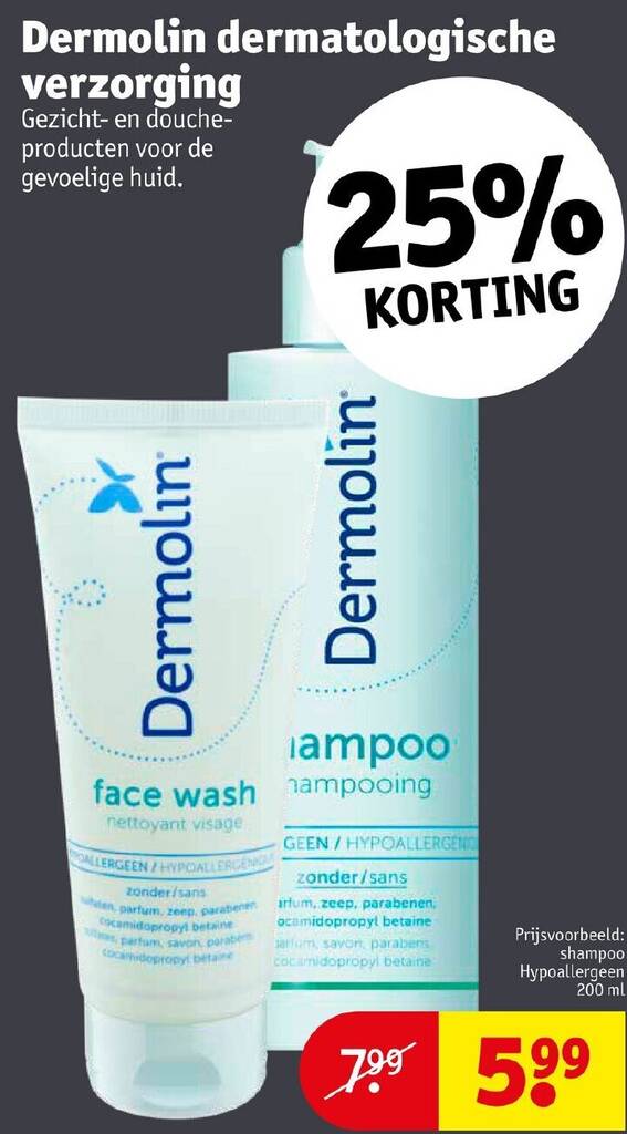 Dermolin dermatologische verzorging aanbieding bij Kruidvat