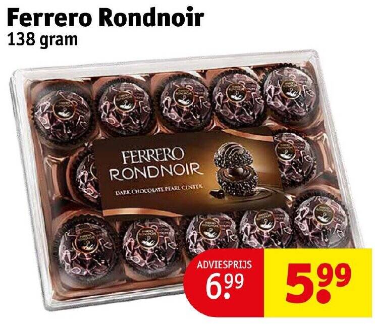 Ferrero Rondnoir 138 gram aanbieding bij Kruidvat