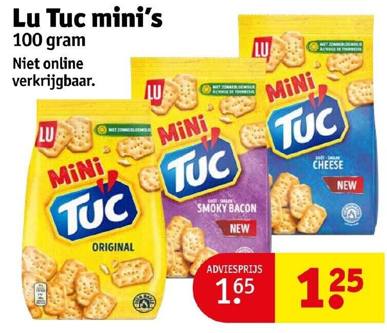 Lu Tuc mini's 100 gram aanbieding bij Kruidvat