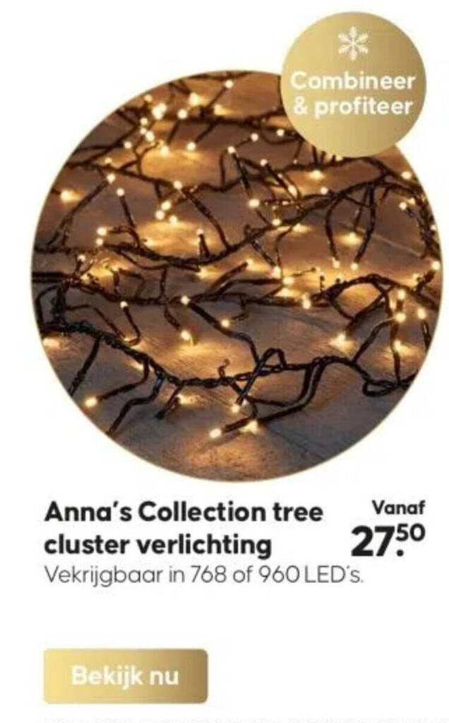 Anna's Collection tree cluster verlichting aanbieding bij Boerenbond