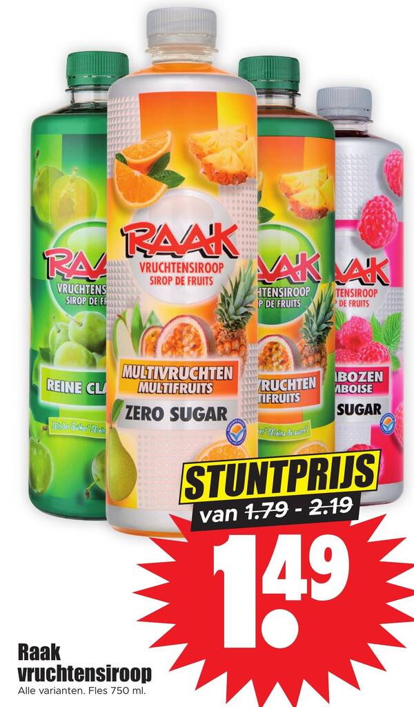 Raak vruchtensiroop aanbieding bij Dirk