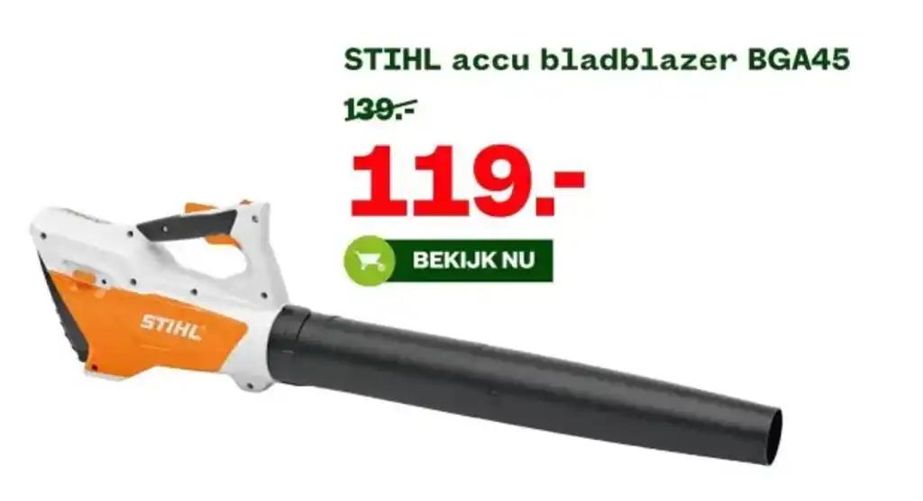STIHL accu bladblazer BGA45 aanbieding bij Welkoop