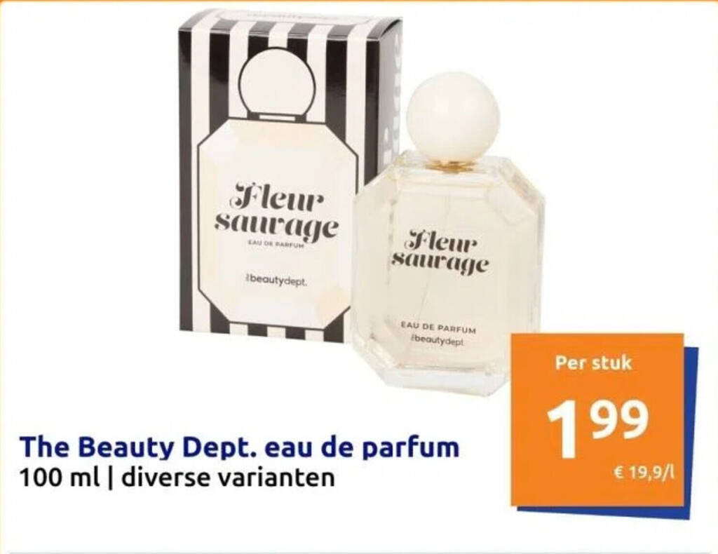 The Beauty Dept. eau de parfum 100 ml aanbieding bij Action