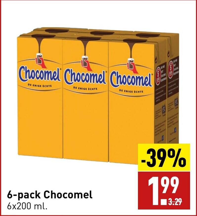 6-pack Chocomel 6x200 ml aanbieding bij ALDI