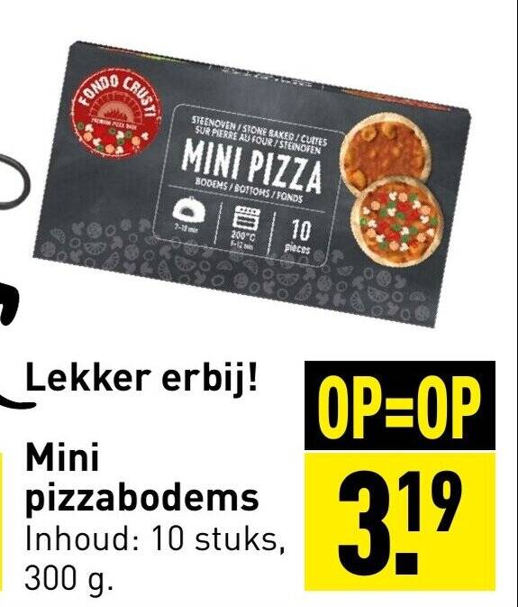 Mini pizzabodems aanbieding bij ALDI