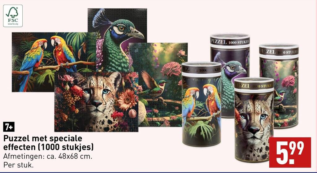Puzzel met speciale effecten (1000 stukjes) aanbieding bij ALDI
