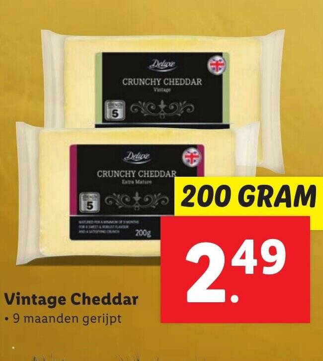 Vintage Cheddar 200g aanbieding bij Lidl