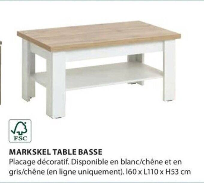 MARKSKEL TABLE BASSE aanbieding bij Jysk