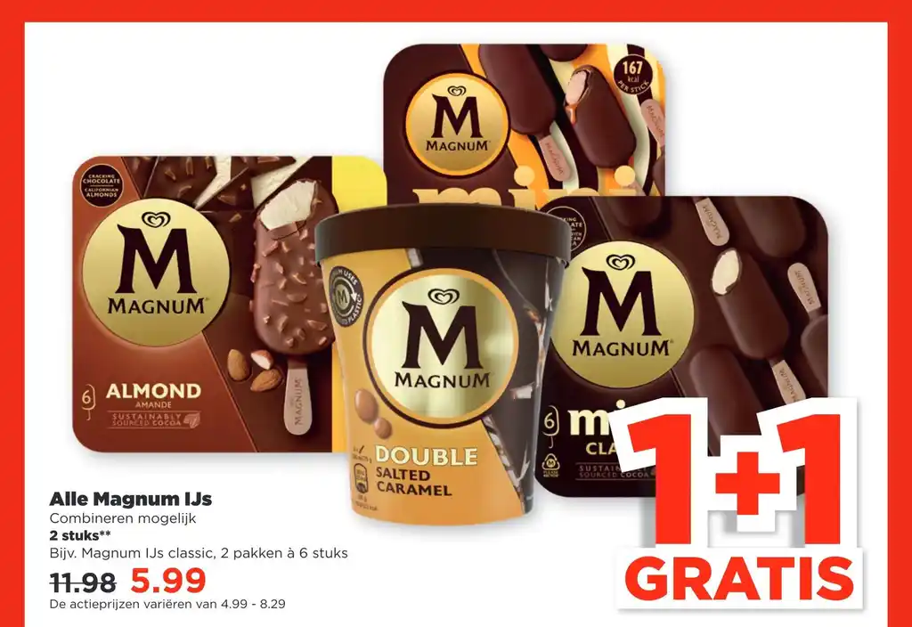 Alle Magnum IJs aanbieding bij PLUS
