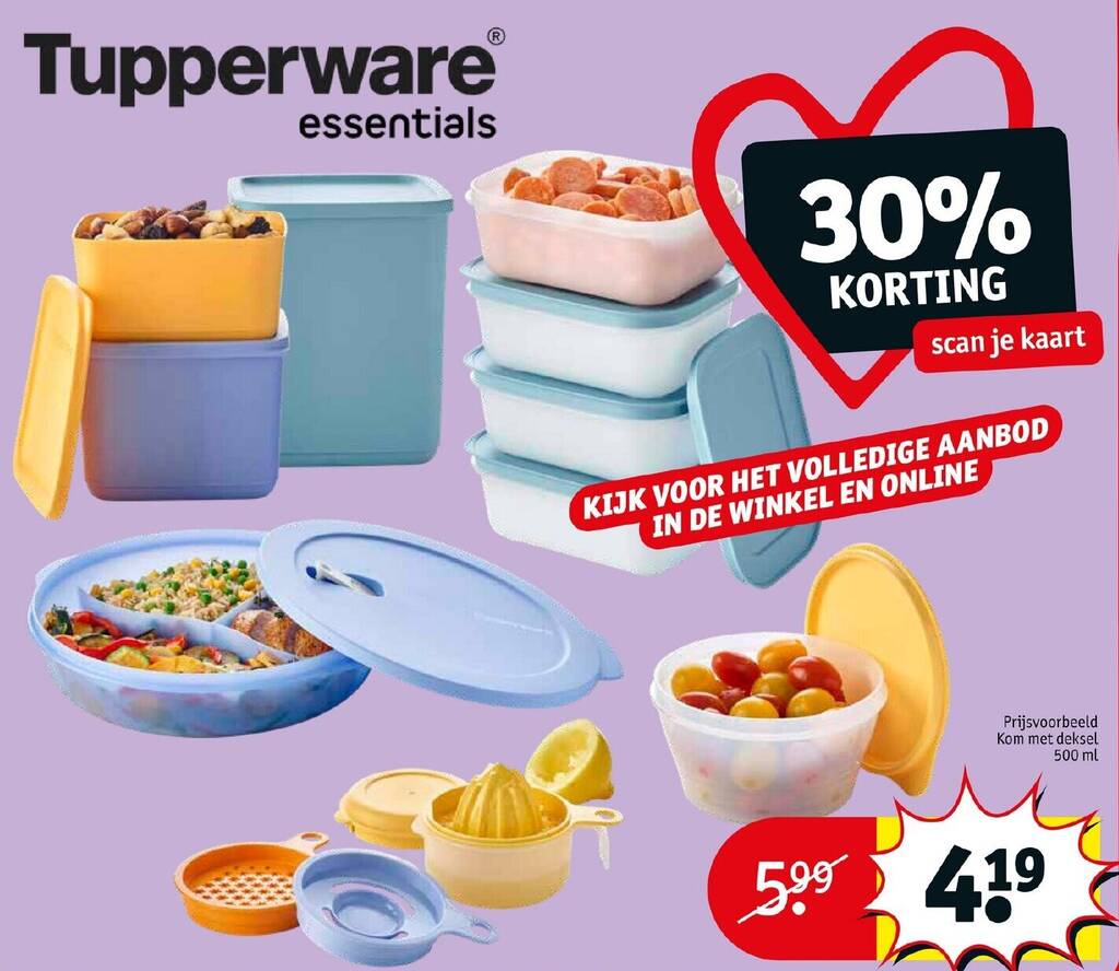 Tupperware essentials aanbieding bij Kruidvat