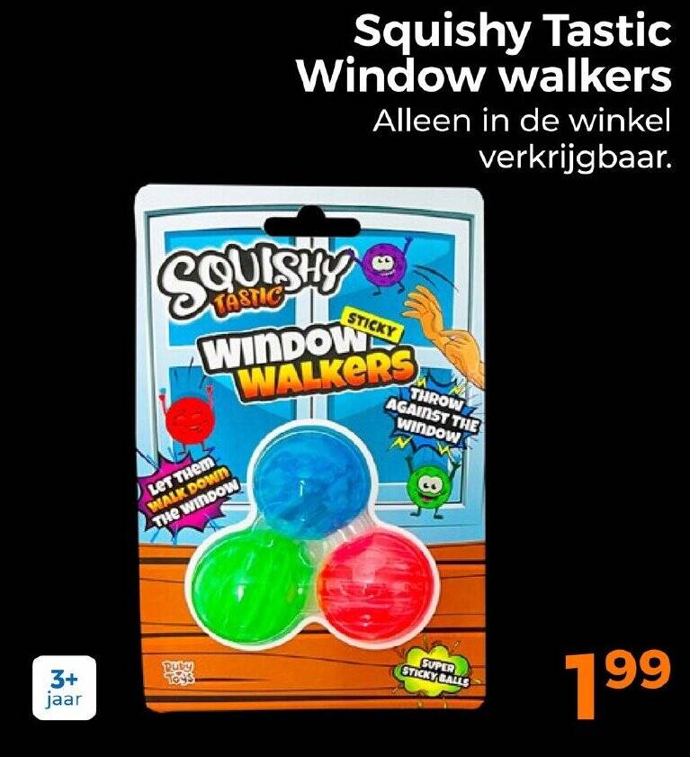 Squishy Tastic Window walkers aanbieding bij Trekpleister