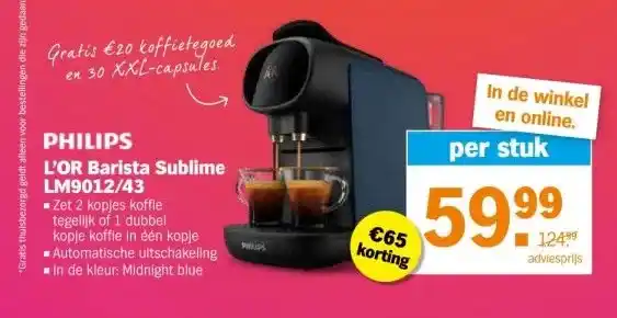 PHILIPS L'OR Barista Sublime LM9012/43 aanbieding bij Albert Heijn