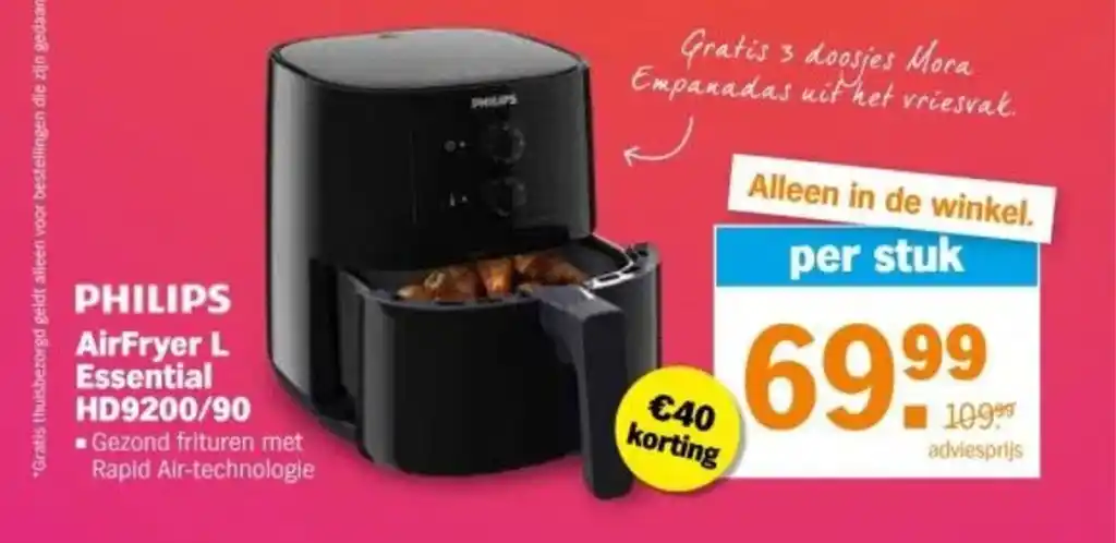 PHILIPS AirFryer L Essential HD9200/90 aanbieding bij Albert Heijn
