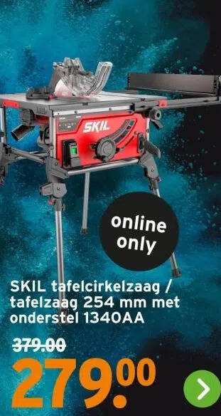 Skil tafelcirkelzaag / tafelzaag 254 mm met onderstel 1340aa aanbieding ...