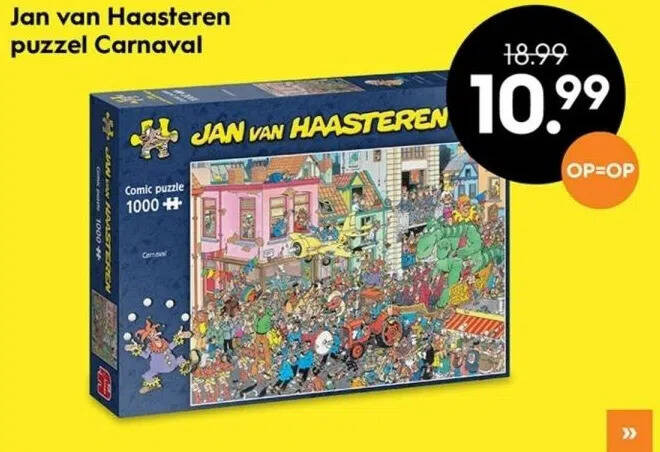 Jan van Haasteren puzzel Carnaval aanbieding bij Blokker