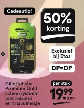Gillette labs premium gold scheersysteem met reisetui en 1 navulmesje ...