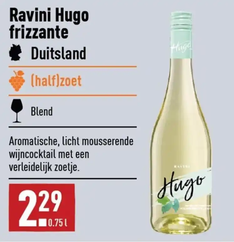 Ravini hugo frizzante aanbieding bij ALDI