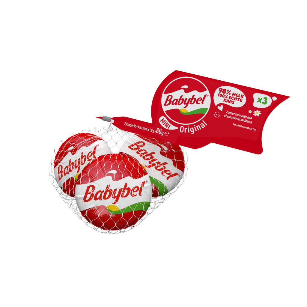 Babybel mini netje 3 stuks aanbieding bij Dekamarkt