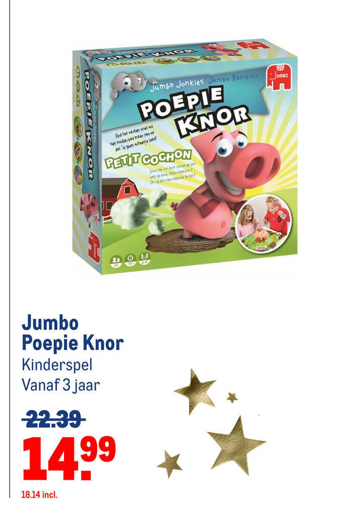 Jumbo Poepie Knor Kinderspel Vanaf 3 jaar aanbieding bij Makro