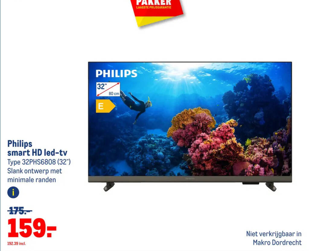 Philips smart HD led-tv aanbieding bij Makro