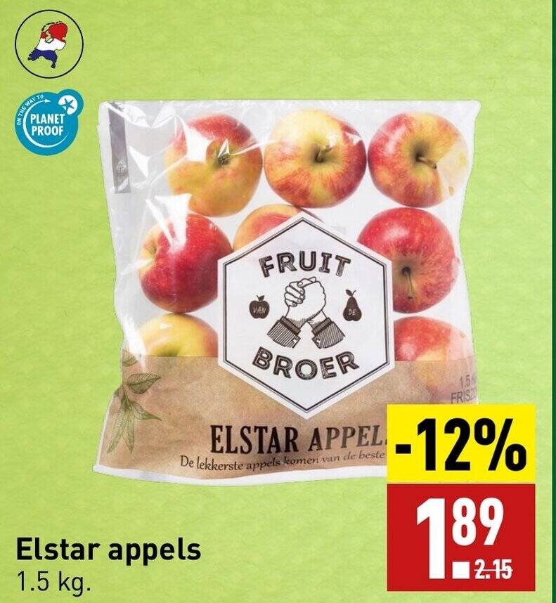 Elstar appels 1.5 kg 1,5 kg aanbieding bij ALDI