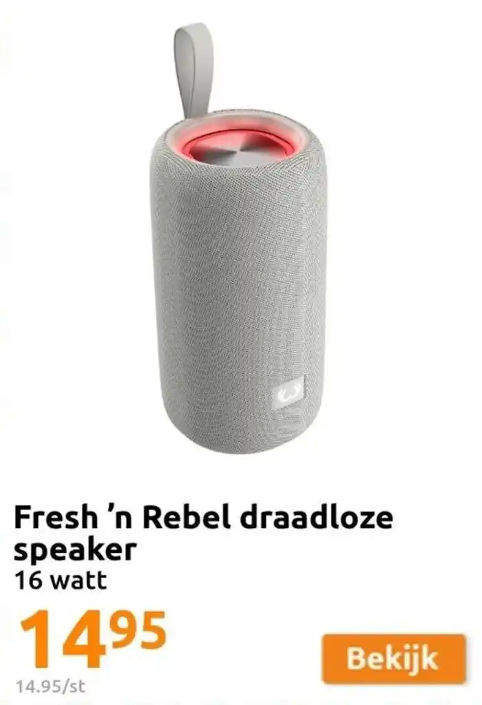 Fresh 'n Rebel draadloze speaker 16 watt aanbieding bij Action