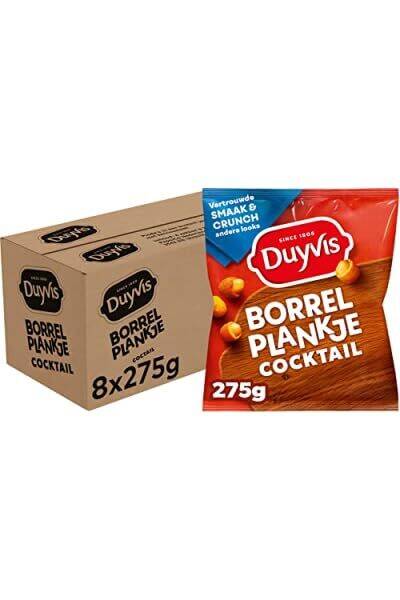 Duyvis borrelnootjes cocktail, doos 8 x 275 g aanbieding bij Amazon