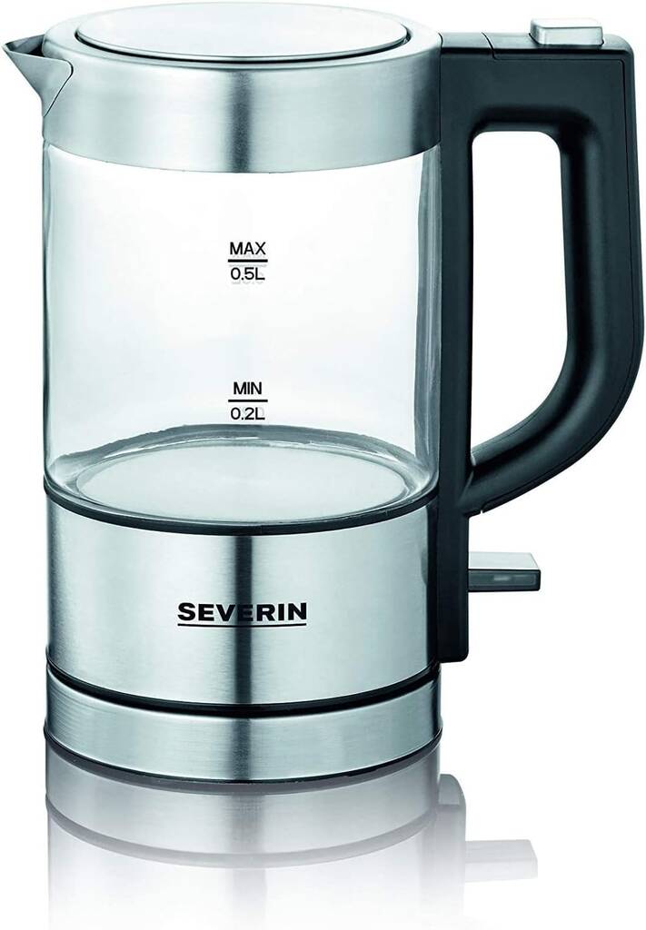 Severin mini glazen waterkoker, krachtige en compacte waterkoker in ...