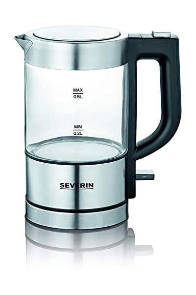 Severin mini glazen waterkoker, krachtige en compacte waterkoker in ...