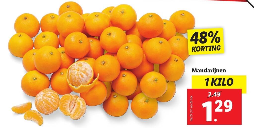 Mandarijnen 1 KILO aanbieding bij Lidl