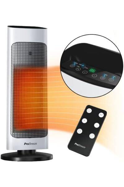 Pro breeze 2000 w keramische kachel torenverwarming met digitaal led ...