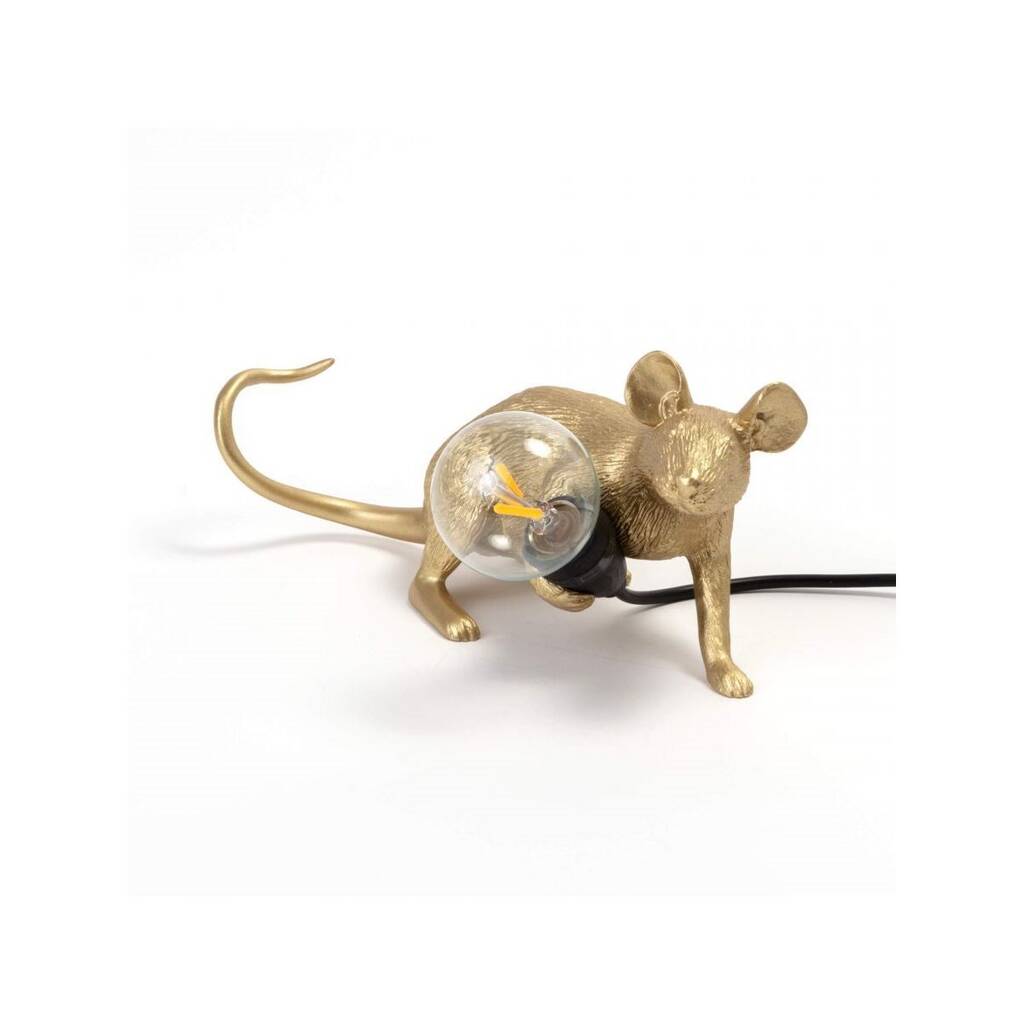 Seletti tafellamp mouse lop lying gold aanbieding bij fonQ