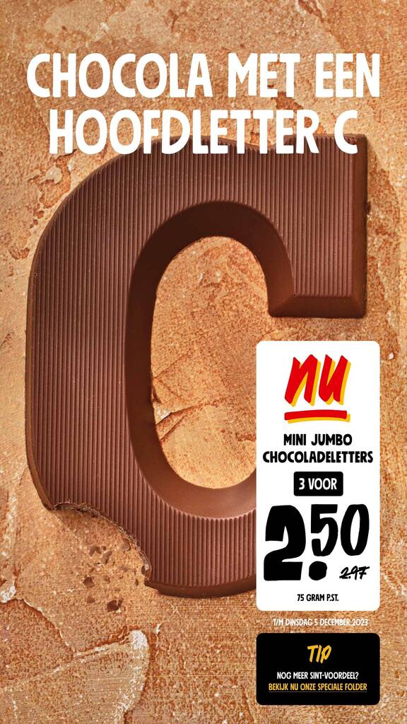 MINI JUMBO CHOCOLADELETTERS aanbieding bij Jumbo