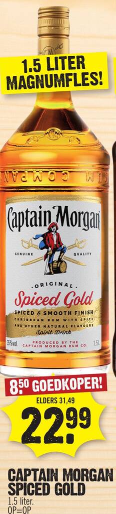 CAPTAIN MORGAN SPICED GOLD aanbieding bij Dirk