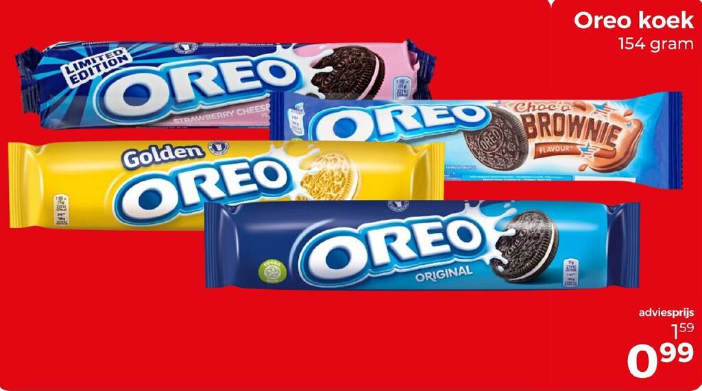 Oreo Koek 154 Gram Aanbieding Bij Trekpleister